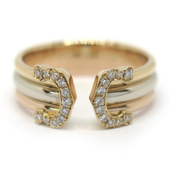 Cartier | Jewelry | Cartier K8ygpgwg 2c Double C Diamond Ring No 13 ...
